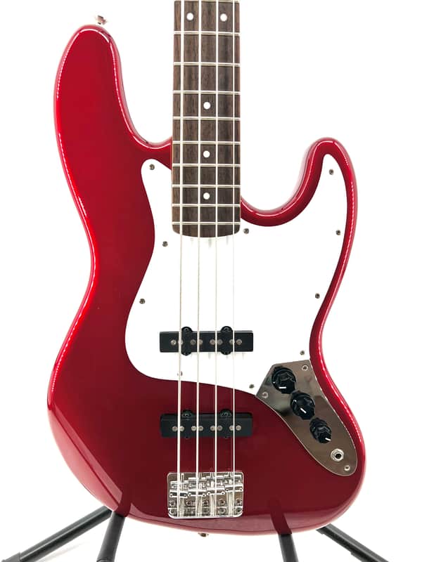 Squier Affinity Series Jazz Bass 2008 - Metallic Red w/ | Reverb