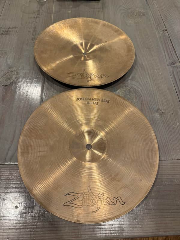 Zildjian 14" A. Zildjian Hollow Logo New Beat Hi-Hat Cymbals | Reverb