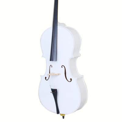 New 4/4 Size Top Professional Basswood White Cello +Bag+ Bow+ | Reverb