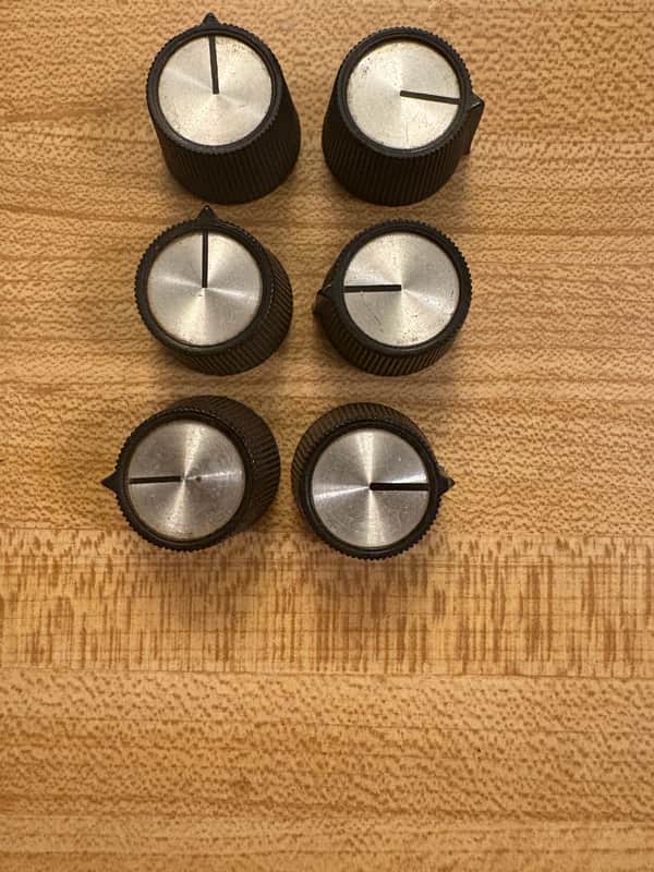 6 original 1960s Ampeg Blue line amplifier knobs | Reverb