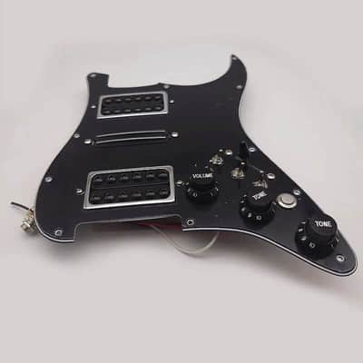 Black HSH Guitar Strat Style Prewired Loaded Pickguard, Large | Reverb