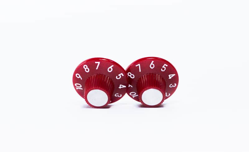 Burgundy Witch Hat Knob Duo - Set Screw | Reverb