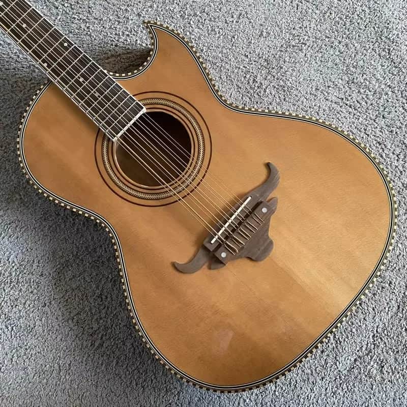 10 String Electric Acoustic Guitar, Solid Cedar Top Body, | Reverb