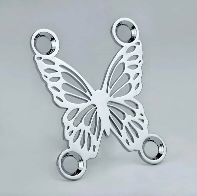 Chrome Butterfly Guitar and Bass Neck Joint Plate | Reverb