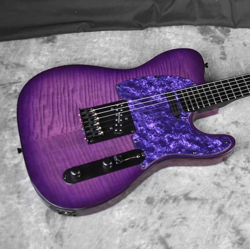 Video! Telecaster HH Purple Black 4-Way Coil Split Seymour | Reverb