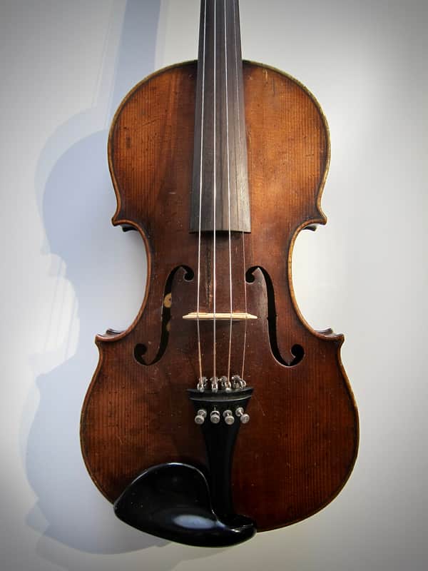 Early German 4/4 Violin Converted Neck Circa-1800-1850s-Brown | Reverb
