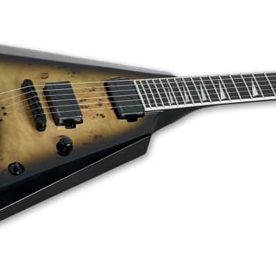 ESP EII Arrow NT Burl Maple Nebula Black Burst | Reverb