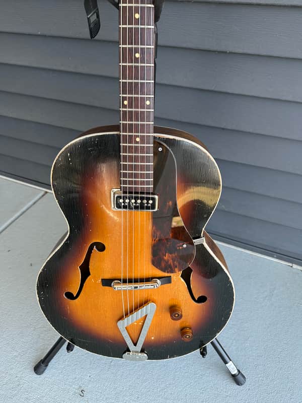 Vintage 1949 Gretsch Electromatic Spanish 6185 Sunburst Top, | Reverb