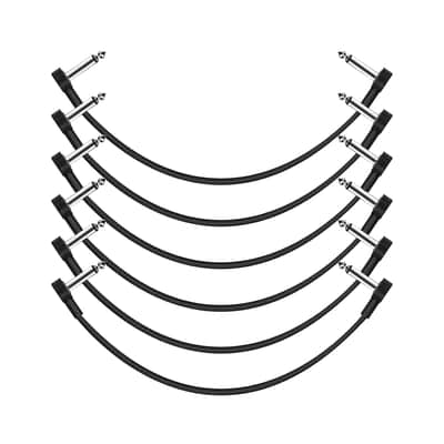 12 Inch Guitar Patch Cables 6 Pack, 1/4" TS Right Angle | Reverb