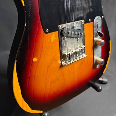 ESP LTD TE-254 Tele-Style Electric Guitar Distressed Sunburst | Reverb