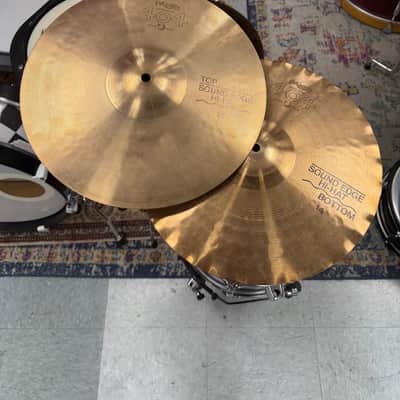 Paiste 404 14” Sound Edge Hi hats Brown Label | Reverb