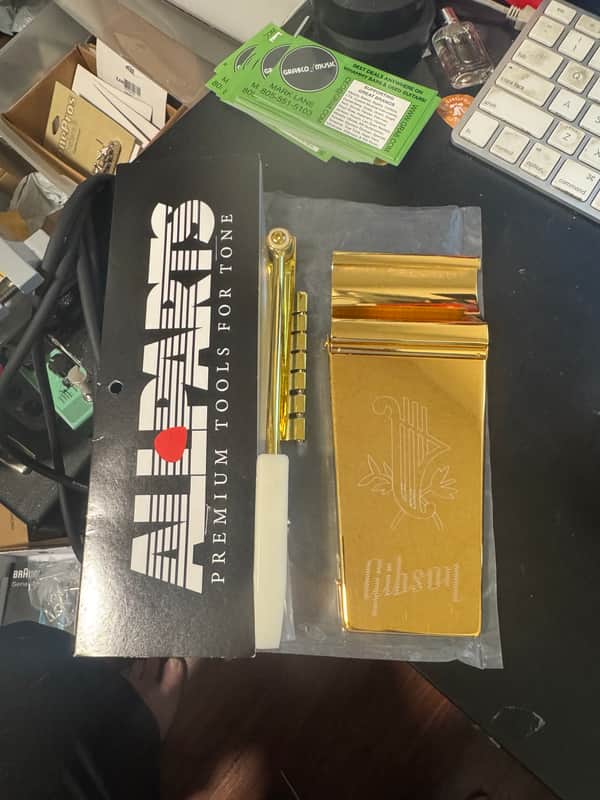 Used Allparts GOLD Long Maestro Vibrola Vibrato Lyre | Reverb