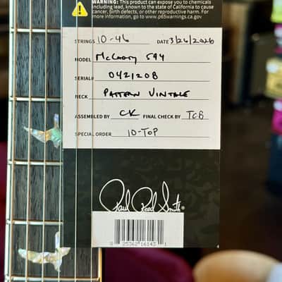 PRS McCarty 594 10 Top - Tiger Eye (Custom Color) | Reverb