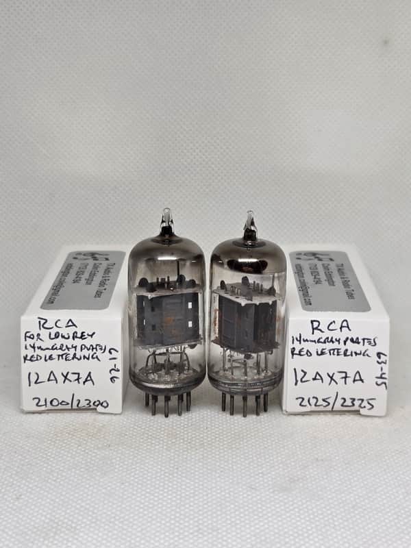 RCA 12AX7A Gray Plate Matched (9.6%) Pair NOS ECC83 12AX7 | Reverb