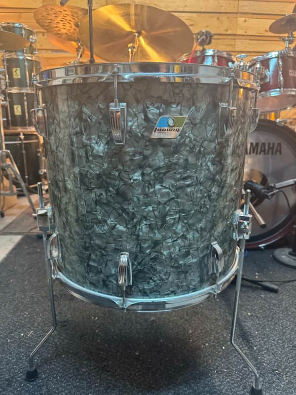 Ludwig 18''x16'' Tom - black diamond pearl - 70s | Reverb
