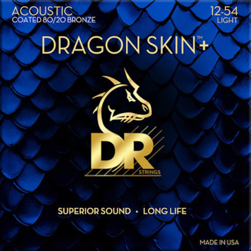 DR Strings DRAGON SKIN+ Acoustic Guitar Strings 80/20: Light | Reverb