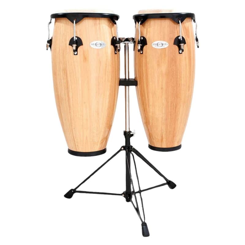 Toca Synergy Series Wood Conga Set with Stand Natural | Reverb