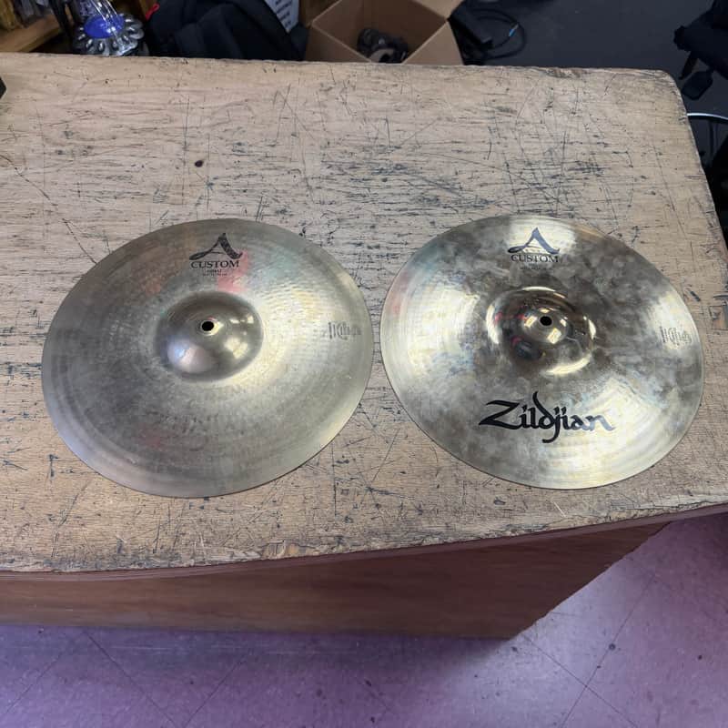 Zildjian 14" A Custom Hi-Hat Cymbals (Pair) 1991 - Present - | Reverb