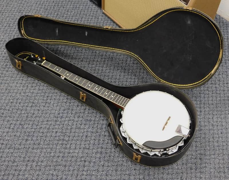 Vintage 1970's Iida (Lida) 5-String Resonator Banjo w/ Case! | Reverb