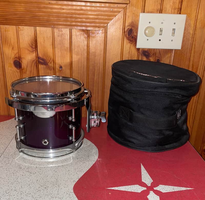 Phattie 8" x 7" Purple Seamless Acrylic Rack Tom Drum w/ | Reverb