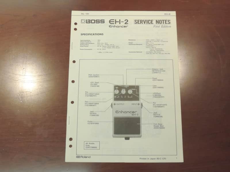 Boss EH-2 Service Notes [Three Wave Music] | Reverb