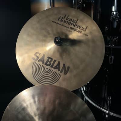 Sabian Hand Hammered 14" Manhattan Groove Hi Hats Pair (Bag | Reverb