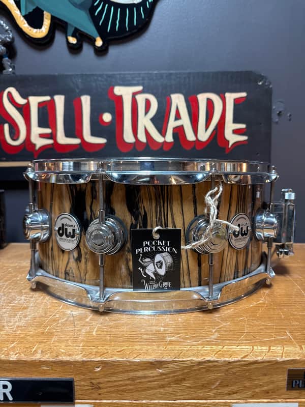 DW Collector's Series Maple 14x6.5" Royal Ebony Veneer Snare | Reverb