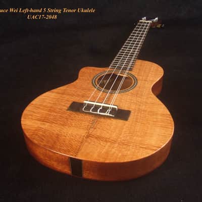 Left-handed 5 String Tenor Ukulele, Handmade Solid Pomele, | Reverb