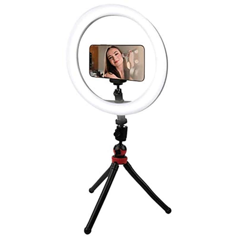 Vivitar 10-Inch LED Ring Light w. Spider Tripod and Phone | Reverb