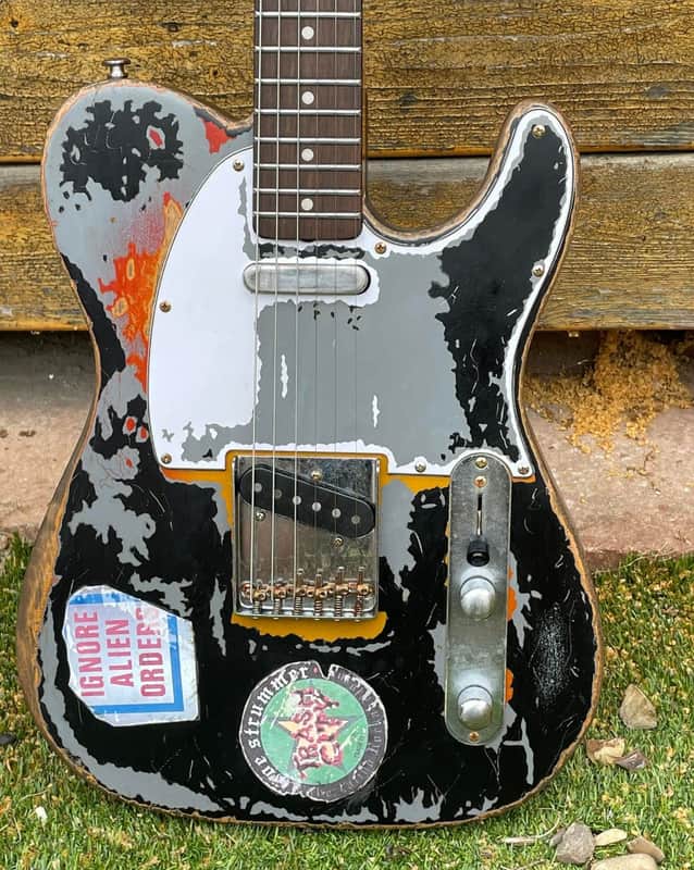 DY Guitars Joe Strummer custom relic guitar body only | Reverb UK
