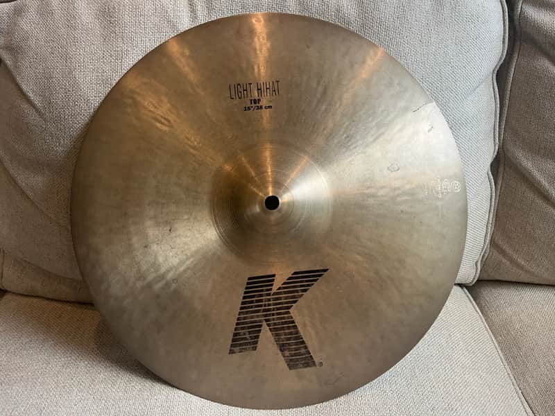 Zildjian 15” K Light hat top, cracked | Reverb