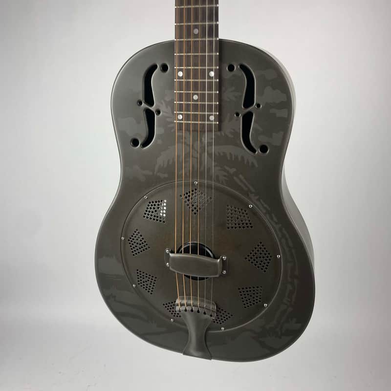National Style O Resonator in a "Weathered Steel" Finish with | Reverb