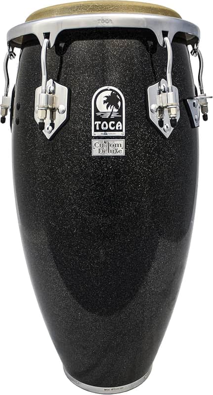 Toca Quinto Drum Custom Deluxe 11" Bison Head - Black Sparkle | Reverb