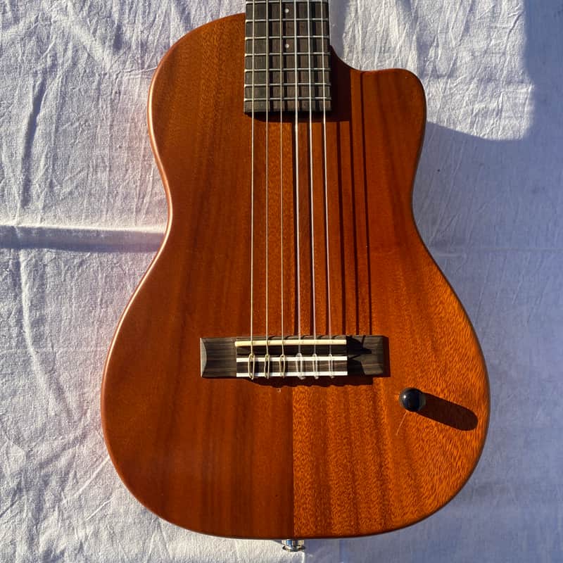 Pono BE-6 Acacia Electric Guilele Guitarlele 6 String | Reverb