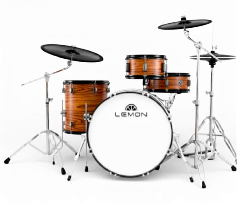 Lemon 4-piece Dark Wood Electronic Drum Set No Module | Reverb