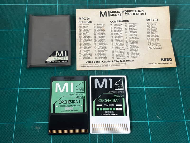 KORG M1 PCM PROGRAM CARDS ORCHESTRA 1 MSC-4S | Reverb Australia