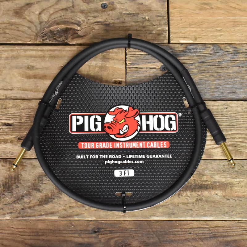Pig Hog Straight to Straight Instrument Cable - 3ft | Reverb