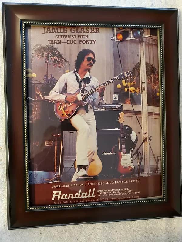 1982 Randall Amplifiers Color promotional Ad Framed Jamie | Reverb