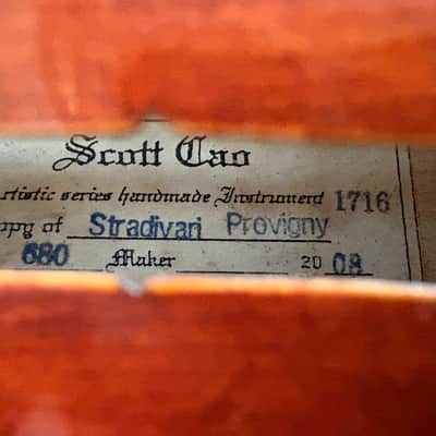 Scott Cao 2008 Model 680 Violin | Copy of Stradivari Provigny | Reverb