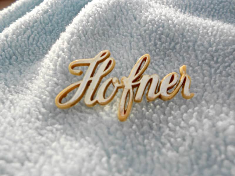 Hofner logo original vintage 60' guitar or bass | Reverb
