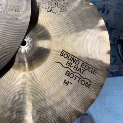 Paiste 404 14” Sound Edge Hi hats Brown Label | Reverb