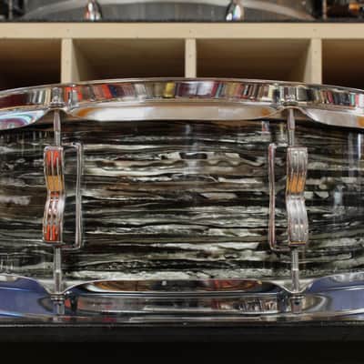 1967 Ludwig 5.5x14 Jazz Festival Snare Drum in Black Oyster | Reverb