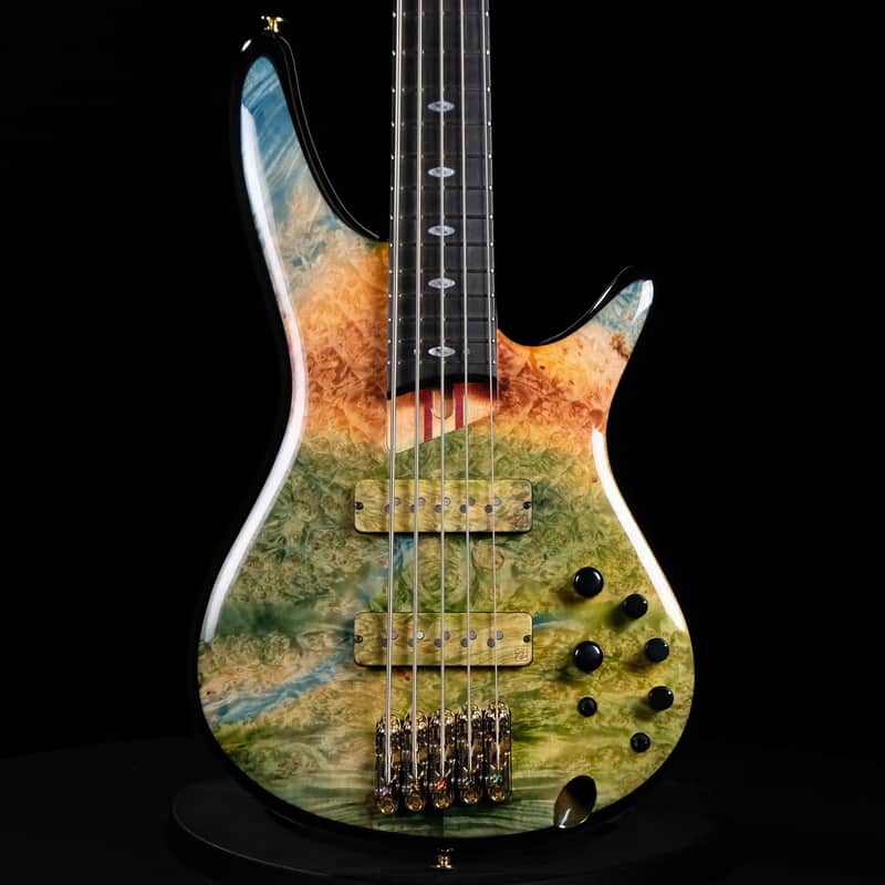 Used Ibanez SR Prestige 5-string Bass Guitar w/Case - River | Reverb