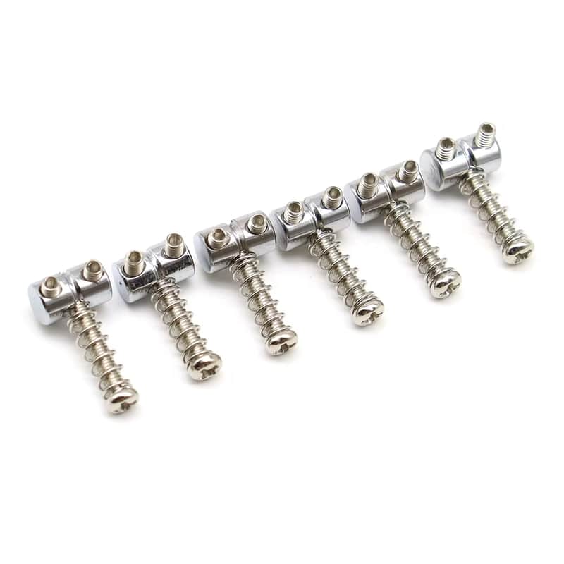 6pcs Guitar Jazzmaster Style Bridge Saddles in Chrome | Reverb