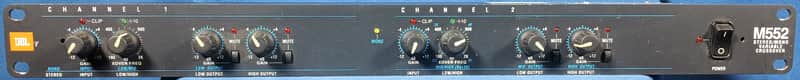 JBL M522 - 2-Way Stereo or 3-Way Mono Rack Mount Electronic | Reverb