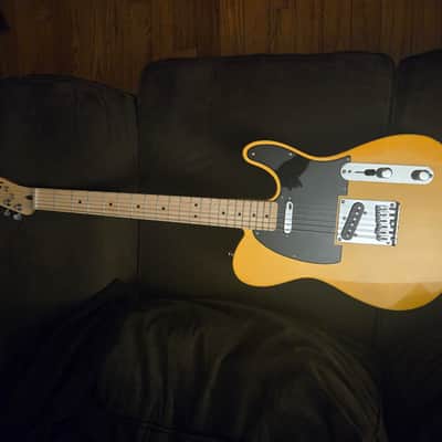 Squier Telecaster - Gloss Maple Yellow | Reverb