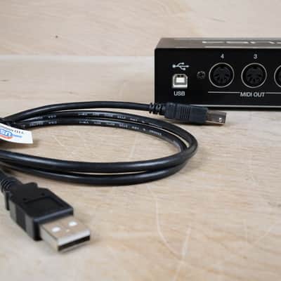 Roland MPU-64 USB MIDI Interface 1998 Black w/ USB Cable, | Reverb