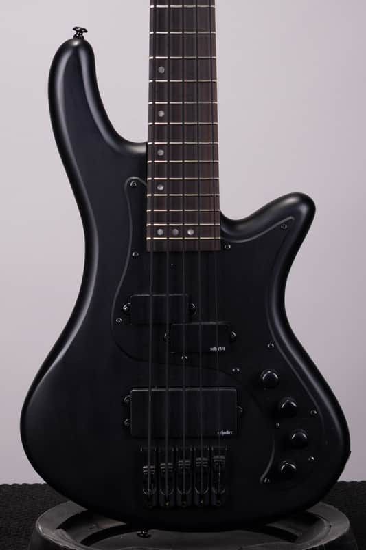Used Schecter Stealth 5 Bass Guitar - Satin Black | Reverb