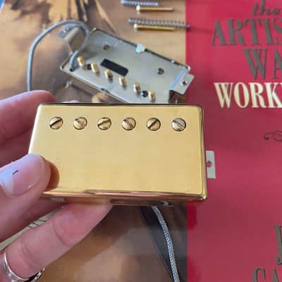 Gibson Classic 57 PAF humbucker pickup set - GOLD | Reverb