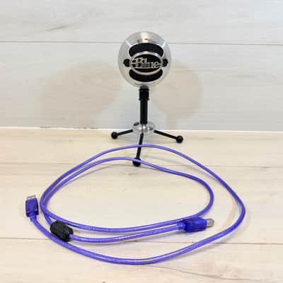 Blue Snowball USB Condenser Microphone Chrome w/Desktop Stand | Reverb